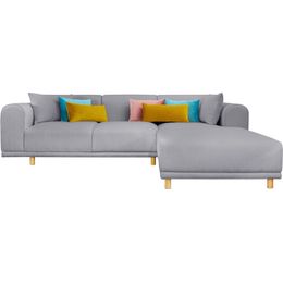 Ecksofa OTTO HOME, B:285cm H:82cm T:191cm, grau, Struktur (100% Polyester);Struktur grob ( 100% POLYPROPYLEN;Struktur fein ( 100% Polyester),