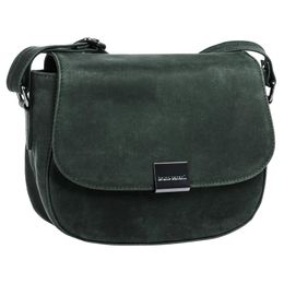 Bruno Banani Damen Umh&auml;ngetasche, gr&uuml;n, Leder, unifarben, Taschen, echt Leder