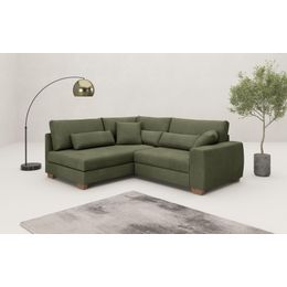 Ecksofa MR. COUCH, B:227cm H:68cm T:190cm, grün, Memphis (Grundgewebe - 100% Polyester; Nutzschicht- 90% Polyester / 10% Polyamide), Wohnzimmer,