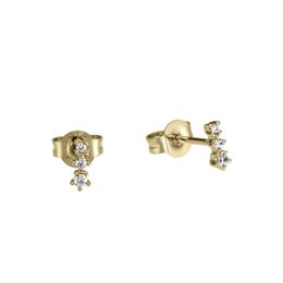 Firetti Damen Paar Ohrstecker "Schmuck Geschenk Gold 585 Ohrschmuck poliert", 0,09 P2 = erkennbare Einschlüsse, Diamanten Gelbgold 585, gold,