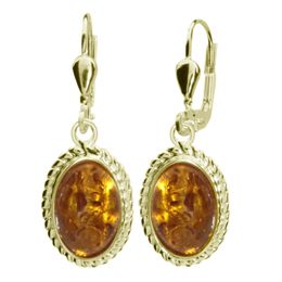 OSTSEE-SCHMUCK Damen Paar Ohrh&auml;nger "- Julie - Gold 585/000 - Bernstein", Gelbgold 585, gold, Gelbgold 585, Ohrringe