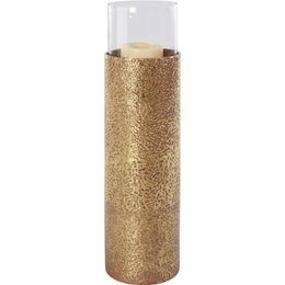 OTTO HOME Windlicht, B/H/T: 81cm, gold, Garten, Kerzenhalter, Bodenwindlicht, aus Metall, mit Glaseinsatz, ideal f&uuml;r Stumpenkerzen