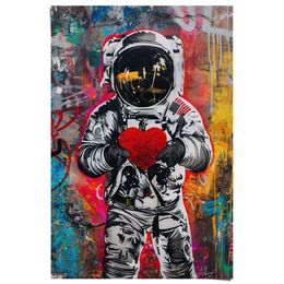 Poster Reinders, B:61cm H:91,5cm T:0,1cm, bunt, Kinderzimmer, Bilder, "Astronauten-Graffiti", Kinderzimmer - Mehrfarbig - 150 gr. Papier - Menschen -