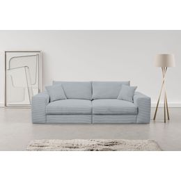Big-Sofa WERK2, B:246cm H:82cm T:105cm, grau, 90% Polyester, 10% Nylon, Sofas, "Rozzana Mega Sofa mit viel Platz, aktuelle Bezüge. Breite 246cm", mit