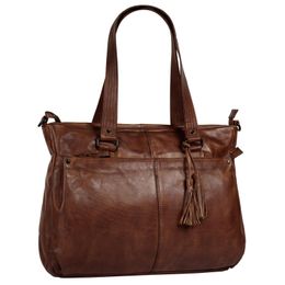 SPIKES & SPARROW Damen Shopper, SPIKES & SPARROW, braun, Leder, Taschen, echt Leder