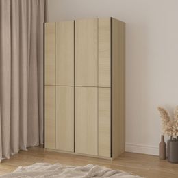 Schiebet&uuml;renschrank Home Affaire, B:120cm H:210cm T:61cmeiche lindberg, FSC-zertifizierter Holzwerkstoff, Melamin, Metall, Schlafzimmer, Schr&auml;nke,