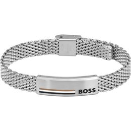 BOSS Herren Armband "ALEN", 20cm, Edelstahl, silber, Edelstahl, Armbänder, mit Emaille