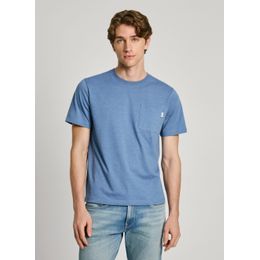Pepe Jeans Damen T-Shirt "MANS TEE", blau, Gr. S, Jersey, Obermaterial: 50% Baumwolle, 50% Polyester, Shirts