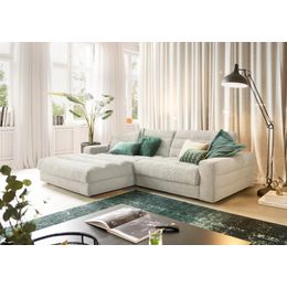 Ecksofa 3C CANDY, B:296cm H:83cm T:205cm, grau, 88% Polyester, 12% Polyacryl, Wohnzimmer, Sofas, "Stripes Mega-Sofa, bequem und komfortabel, L-Form",