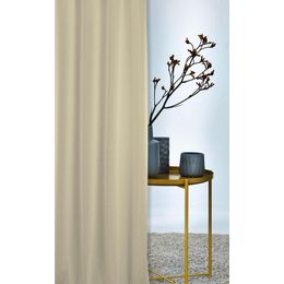 Vorhang Apelt, B:140cm H:245cm, beige, Jacquard, Baumwolle, Polyester, Wohnzimmer, Gardinen, "ALASKA", HxB: 245x140, Alaska, &Ouml;senschal mit Metall&ouml;sen