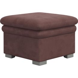 Hocker COTTA, B:65cm H:46cm T:65cm, braun, NaturLEDER: Bitte beachten Sie, dass Lederbezüge mehr Nähte aufweisen als Stoffbezüge.;Kunstleder
