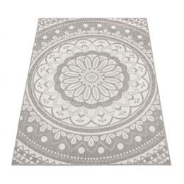 Teppich Paco Home, B:240cm H:4mm L:340cm, grau, Polypropylen, Wohnzimmer, Teppiche, "Brescia 471", Flachgewebe, modernes orientalisches Design, In-