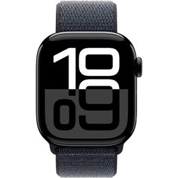 Apple Smartwatch "Watch Series 10 Aluminium", 42, Cellular, One-Size, Sport Loop, schwarz, Smartwatches