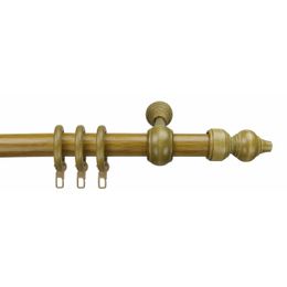 Gardinenstange Liedeco, L:120cm &Oslash;:28mm, braun, Holzwerkstoff, Gardinenstangen, "Th&uuml;ringen"