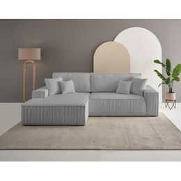 Ecksofa OTTO HOME, B:267cm H:85cm T:167cm, grau, Bezugstoff 100% PES ;Gramatur 400g/qm +/- 5%, Wohnzimmer, Sofas, "FINNLEY Schlafsofa 267 cm, L-Form
