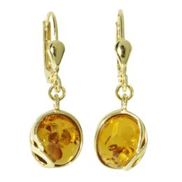 OSTSEE-SCHMUCK Damen Paar Ohrh&auml;nger "- Lotta - Gold 333/000 - Bernstein", Gelbgold 333, gold, Gelbgold 333, Ohrringe