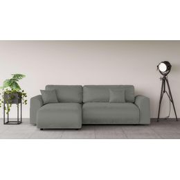 Ecksofa Home Affaire, B:235cm H:80cm T:138cm, grau, 100% Polyester, Wohnzimmer, Sofas, "VasbySuyal", L-Form