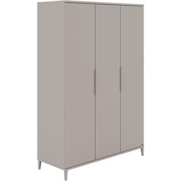 Kleiderschrank YUNY BY PAIDI, B:130,4cm H:194,5cm T:52,4cm, grau, Holzwerkstoff, Kinderzimmer, Schr&auml;nke, "BROTHER STU inkl. Kleiderstangen und