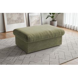 Sit & More Polsterhocker SIT & MORE, B:90cm H:43cm T:60cm, gr&uuml;n, 100% Polyester, Hocker, "Moreno, B: 90 cm", mit Stauraum, individuell kombinierbar