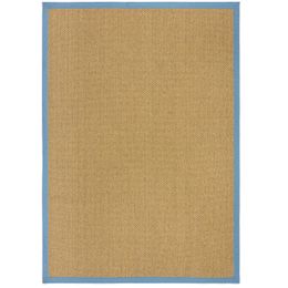 Teppich FLAIR RUGS, B:120cm H:6mm L:170cm, blau, Kunstfaser, Wohnzimmer, Teppiche, "Sisal Look", Sisal Look Border Indoor Outdoor Bodenl&auml;ufer Teppich
