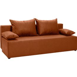 Schlafsofa, B:193cm H:88cm T:85cm, braun, exxpo - SOFA FASHION, Luxus-Microfaser (100% Polyester), Wohnzimmer, Sofas, "exxpo Tabou, Sofabett mit