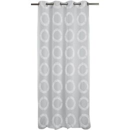 Vorhang Apelt, B:122cm H:245cm, grau, Ausbrenner, Polyester, Viskose, Wohnzimmer, Gardinen, "Komet", HxB: 245x122