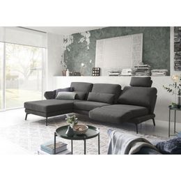 Ecksofa 3C CANDY, B:317cm H:87cm T:188cm, grau, 100% Polyester, Wohnzimmer, Sofas, "Kairo modernes Multifunktions-Sofa, bequem, L-Form", inklusive