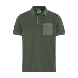 Camel Active Herren Poloshirt, grün, Gr. S, Obermaterial: 100% Baumwolle, Shirts, mit auffälliger Brusttasche