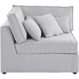 Sofa-Eckelement OTTO HOME, B:99cm H:75cm T:100cm, grau, Baumwollmix (60% Baumwolle/40% Leinen);Struktur fein (100% Polyester);Samtoptik (100%