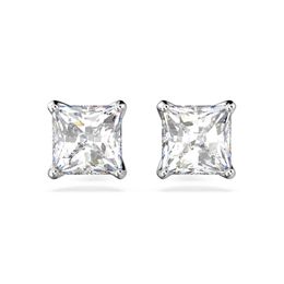 Swarovski Damen Paar Ohrstecker "Stilla Square Attract", Metall, silber, Metall, Ohrringe, mit Swarovski Kristall, Zirkonia (synth.)