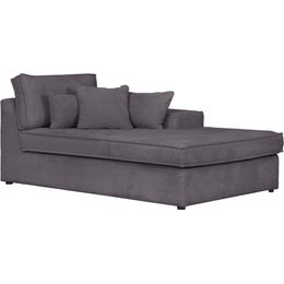 Ottomane OTTO HOME, B:130cm H:75cm, grau, 100% Polyester, Sofas, "Enid", einzeln stellbar oder als Teil eines Modulsofas, fester Sitzkomfort