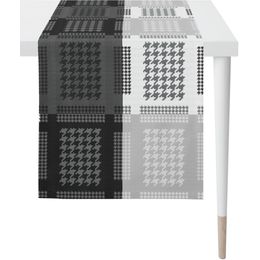 Tischl&auml;ufer Apelt, B:44cm L:140cm, schwarz-wei&szlig;, Polyester, Tischdecken, "Alexis, LOFT STYLE, Jacquard"