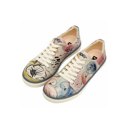 DOGO Damen Sneaker "Classic Schn&uuml;rsneaker A Pair Of Doves Damen Sneaker", Gr. 36, bunt, Lederimitat, Schuhe, Handgefertigt