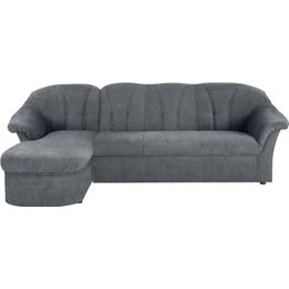 Ecksofa DOMO collection, B:238cm H:82cm T:141cm, grau, 95% Polyester, 5% Nylon, Wohnzimmer, Sofas, "Pegnitz, elegante Rückensteppung, kompakte