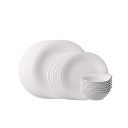 Geschirr-Set "Essential White", 18 Stk., weiß, VIVO VILLEROY & BOCH GROUP, Geschirr-Sets, Made in Germany, Fine China Porzellan