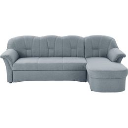 Ecksofa DOMO collection, B:235cm H:84cm T:140cm, blau, Kunstleder SOFTLUX;Luxus-Microfaser (100% Polyester);Struktur ( 90% Polyester, 10%