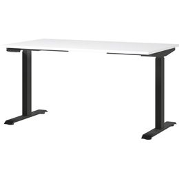 Schreibtisch Germania, B:140cm H:72cm T:80cm, schwarz-wei&szlig;, B&uuml;ro, Tische, "Jet, elektrisch h&ouml;henverstellbar", moderne Farbvariationen, Breite