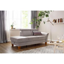 Recamiere Home Affaire, B:194cm H:84cm T:93cm, braun, 100% Polyester, Sofas, "Conville", incl. Kopfteilverstellung, Federkern, wahlweise mit