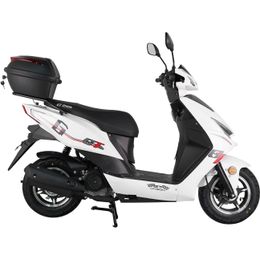 Gt Union Motorroller "Sonic X 45", mit Topcase, 45 km/hwei&szlig;, schwarz, Motorroller, Luftgek&uuml;hlter Motor