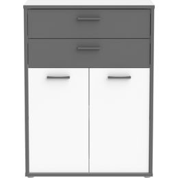 Kommode FORTE, B:84,5cm H:115,1cm T:41,5cm, wei&szlig;, Spanplatte, Flur, Sideboards, "Keflav", Breite 84,5 cm