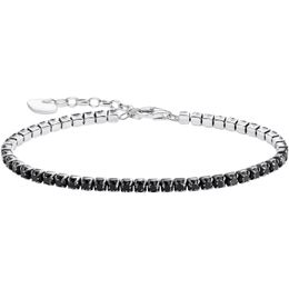 Thomas Sabo Damen Tennisarmband "weiß oder schwarz", 21, Silber 925 (Sterlingsilber), silber, Silber 925 (Sterlingsilber), Armbänder, mit Zirkonia