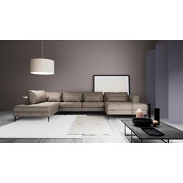 Wohnlandschaft Trendmanufaktur, B:361cm H:80cm T:203cm, grau, 100% Polyester, Sofas, "Luzi, gemütliches Sofa, extra viel Platz, viele Kissen, OTTOs