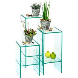 Blumentisch PAROLI, B:25cm H:56cm T:25cm, transparent, Tische