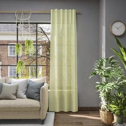 Neutex for you! Vorhang NEUTEX FOR YOU, B:142cm H:180cm, gr&uuml;n, Jacquard, Polyester, Wohnzimmer, Gardinen, "Libre-ECO", nach Ma&szlig;