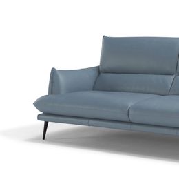 2,5-Sitzer Egoitaliano, B:210cm H:90cm T:95cm, blau, Leder, Sofas, "FUNNY, hochwertiges und aktuelles Design, bequeme R&uuml;ckenlehne", toller Sitzkomfort
