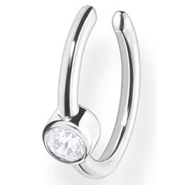 Thomas Sabo Damen Ohrklemme "Ohrklemme weißer Stein", Silber 925 (Sterlingsilber), bunt, Silber 925 (Sterlingsilber), Ohrringe, mit Zirkonia (synth.)