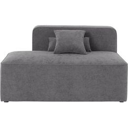 Recamiere Home Affaire, B:140cm H:76,5cm T:93cm, grau, 100% Polyester, Sofas, "Sundstrup", Modulserie, individuelle Zusammenstellung