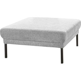 Hocker 3C CANDY, B:90cm H:43cm T:90cm, silber, 100% Polyester, Wohnzimmer, Hocker, "Mallow", passend zur Polsterserie "Mallow" in Flachgewebe