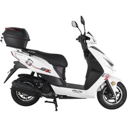 Gt Union Motorroller "Sonic X 25", mit Topcase, 25 km/h, wei&szlig;, Motorroller, Luftgek&uuml;hlter Motor