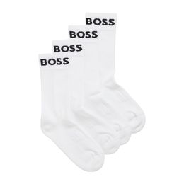 BOSS Herren Sportsocken, Gr. 43, wei&szlig;, Baumwollmischung, Socken
